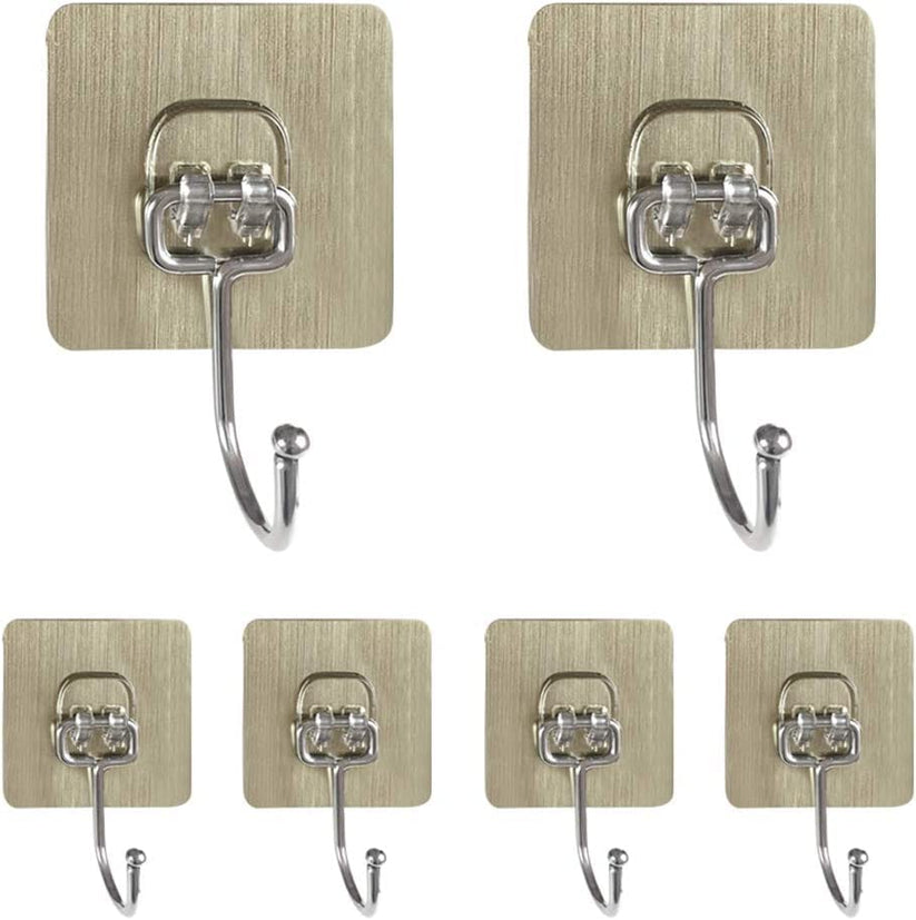 Premium Golden Hanger Hooks- Peel & Stick Adhesive .g – Uniqly